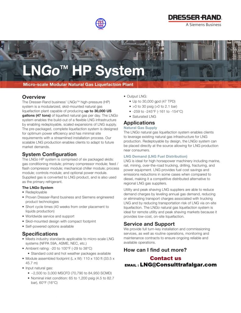 TRAFALGAR LNG MID SCALE MICRO PLANT FOR SALE AND INSTALLATION - LNG ...